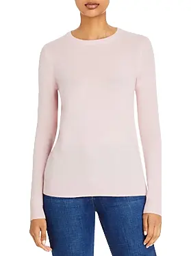 Bloomingdale'S C By Bloomingdale's Crewneck Cashmere Sweater Cloud Rose