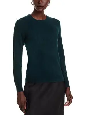Bloomingdale'S C Crewneck Cashmere Sweater - Dark Green