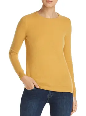 Bloomingdale'S C By Bloomingdale's Crewneck Cashmere Sweater Mustard