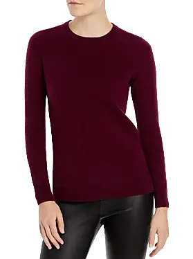 Bloomingdale'S C By Bloomingdale's Crewneck Cashmere Sweater Wine