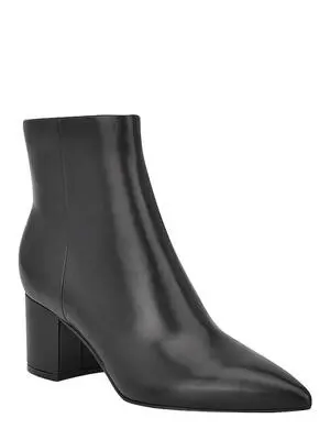 MARC FISHER LTD. Jarli High Heel Booties - Black Leather