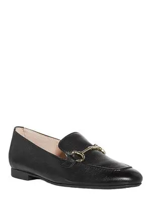 Paul Green Daphne Apron Toe Loafers - Black Leather