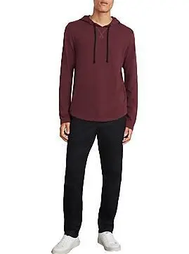 Vince VINCE Slub Popover Hoodie Beet Root