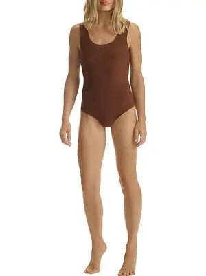 Commando Commando Butter Scoop Neck Tank Thong Bodysuit Cinnamon
