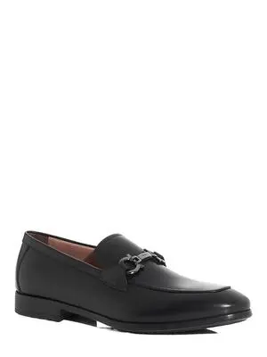 SALVATORE FERRAGAMO REE Double Gancini Bit Leather Loafers - Wide