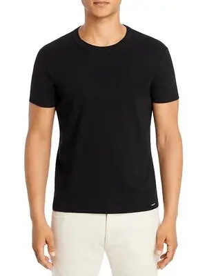 TOM FORD Cotton Blend Crewneck Tee - Black