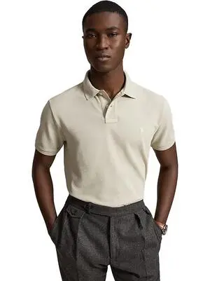 Polo Ralph Lauren Slim Fit Mesh Polo Shirt - Stone