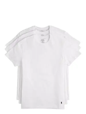 Polo Ralph Lauren Classic Fit Crewneck Undershirt, Pack Of 3 - White