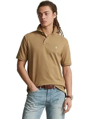 Polo Ralph Lauren Classic Fit Mesh Polo Shirt Luxury Tan