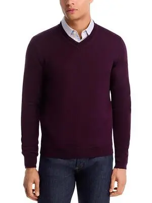 Bloomingdale'S V-neck Merino Wool Sweater - Vino