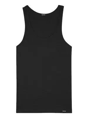 TOM FORD Cotton Blend Tank Top - Black