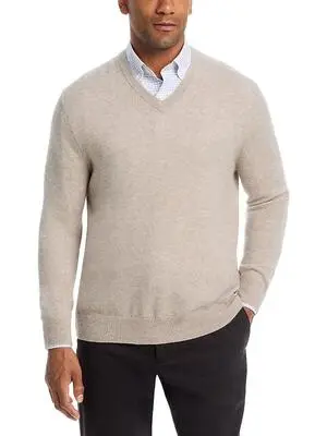Bloomingdale'S Cashmere V-neck Pullover - Barley