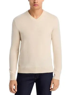 Bloomingdale'S Cashmere V-neck Pullover - Cafe