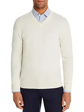 Bloomingdale'S BLOOMINGDALE'S Cashmere V-Neck Pullover Ivory