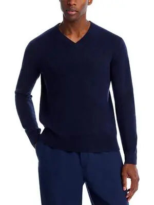 Bloomingdale'S Cashmere V-neck Pullover - Navy