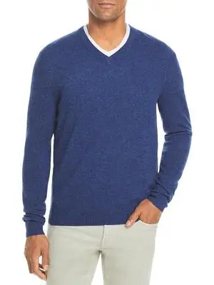 Bloomingdale'S BLOOMINGDALE'S Cashmere V-Neck Pullover Ocean Blue
