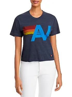 Aviator Nation Logo Boyfriend Tee Char