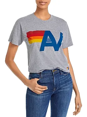 Aviator Nation Logo Boyfriend Tee Hthr