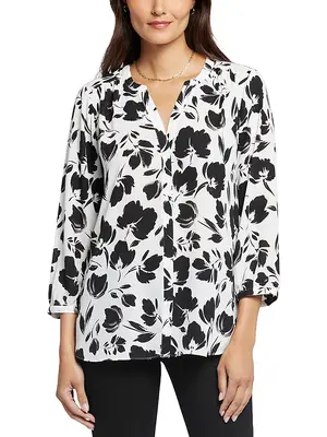 NYDJ Pintuck-Back Blouse Campanil