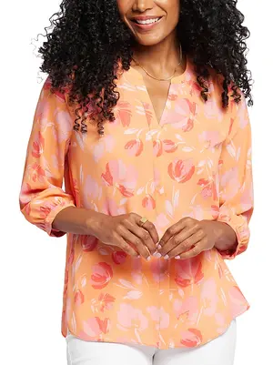 NYDJ Pintuck-Back Blouse Candace
