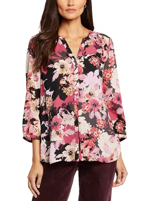 NYDJ Pintuck-Back Blouse Helena