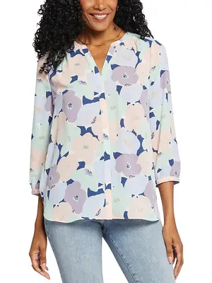 NYDJ Pintuck-Back Blouse Rosemount