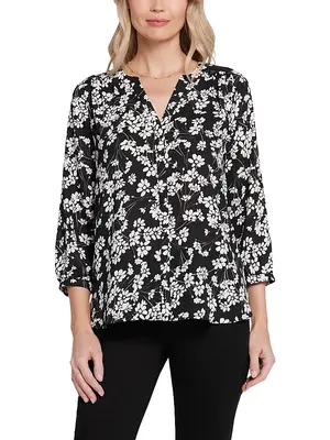 NYDJ Pintuck-Back Blouse Stefania