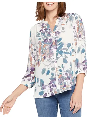 NYDJ Pintuck-Back Blouse Willowcreek