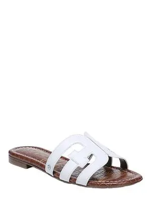 Sam Edelman Bay Slide Sandals - White Leather