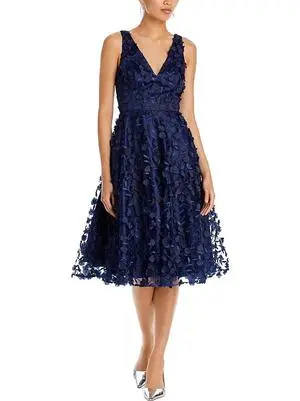 Eliza J Fit And Flare Dress - Navy