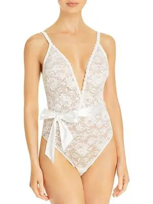Cosabella Never Say Never Plunging Teddy Bodysuit - Moon Ivory