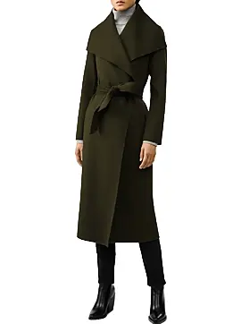 Mackage Mackage Mai Lightweight Wool Wrap Coat Army