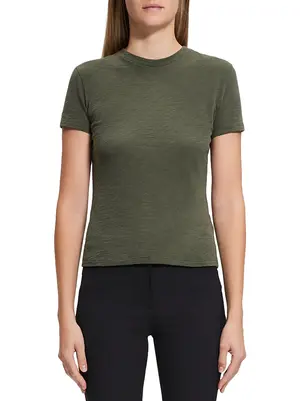 Theory Theory Apex Tiny Tee Dark Olive