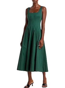 Staud Staud Wells Midi Dress Cypress
