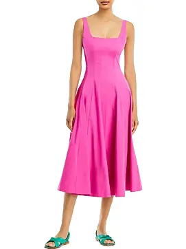 Staud Staud Wells Midi Dress Peony