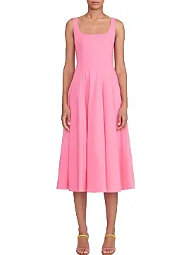 Staud Staud Wells Midi Dress Plumeria