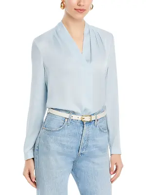 Kobi Halperin Kobi Halperin Nellie Silk-Blend Pleated Blouse Chambre