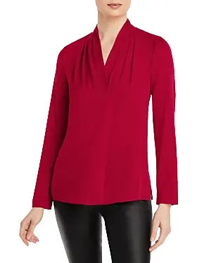Kobi Halperin Kobi Halperin Nellie Silk-Blend Pleated Blouse Fire