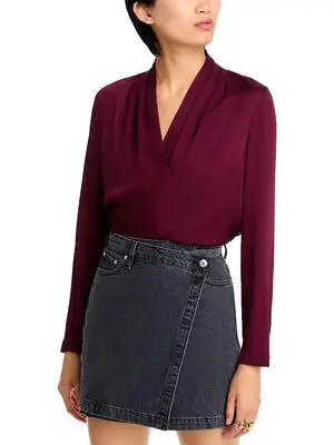 Kobi Halperin Kobi Halperin Nellie Silk-Blend Pleated Blouse Mulberry