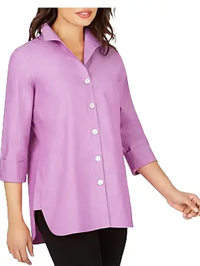 Foxcroft Foxcroft Pandora Non-Iron Cotton Shirt Aster