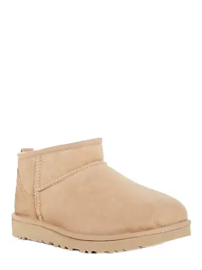 UGG Classic Ultra Mini Shearling Booties Driftwood