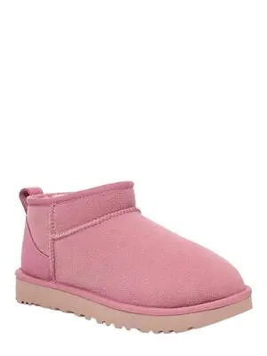 UGG Classic Ultra Mini Shearling Booties Dusry Orchid