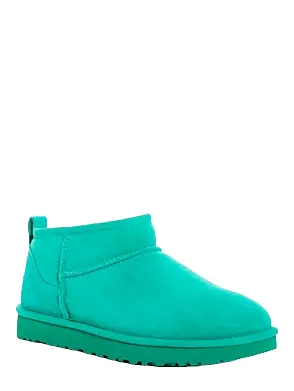 UGG Classic Ultra Mini Shearling Booties Emerald Green