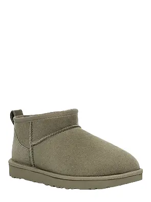 UGG Classic Ultra Mini Shearling Booties Moss Green