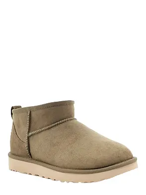 UGG Classic Ultra Mini Shearling Booties Olive