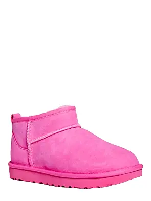 UGG Classic Ultra Mini Shearling Booties Pink