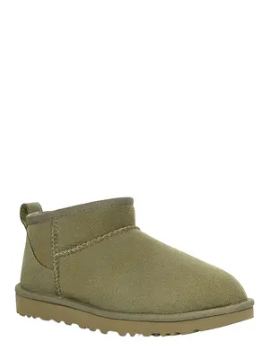 UGG Classic Ultra Mini Shearling Booties Shade Clover