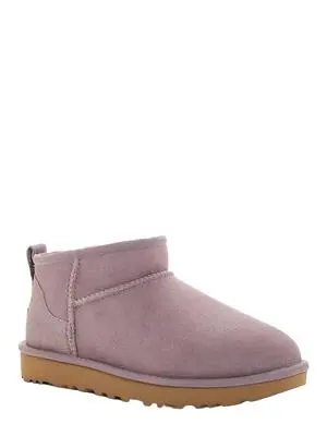 UGG Classic Ultra Mini Shearling Booties Sugarplum