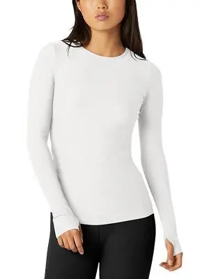 Beyond Yoga Featherweight Classic Crew Pullover - Cloud White