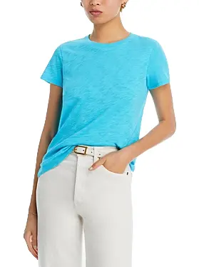 ATM Anthony Thomas Melillo ATM Anthony Thomas Melillo Schoolboy Crewneck Tee Bright Sky